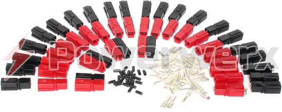 30 Amp Unassembled Red/Black Anderson Powerpole Connectors | Powerwerx