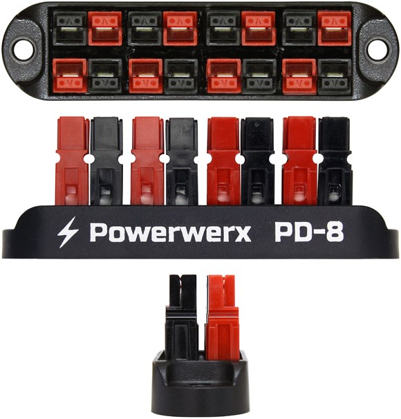8 Position Power Distribution Block for 15/30/45A Powerpole Connectors ...