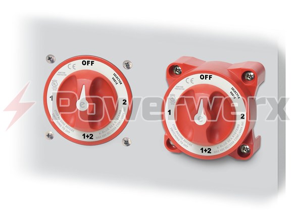 Blue Sea 11001 e-Series Selector 3 Position Battery Switch with AFD ...