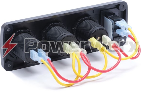 Blue Sea 4365 Water Resistant Accessory Panel – Circuit Breaker, 12V ...