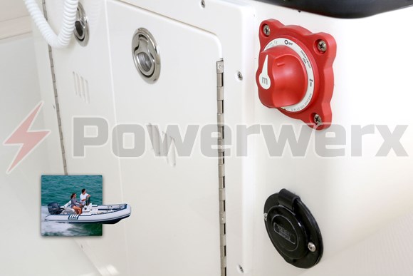 Blue Sea 6006 m-Series Mini Battery Switch Single Circuit On Off Red ...