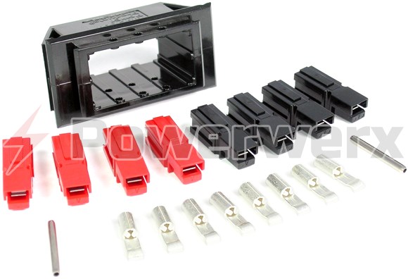Chassis Mount for 4 Powerpole Connectors Sets (8 conductors) | Powerwerx