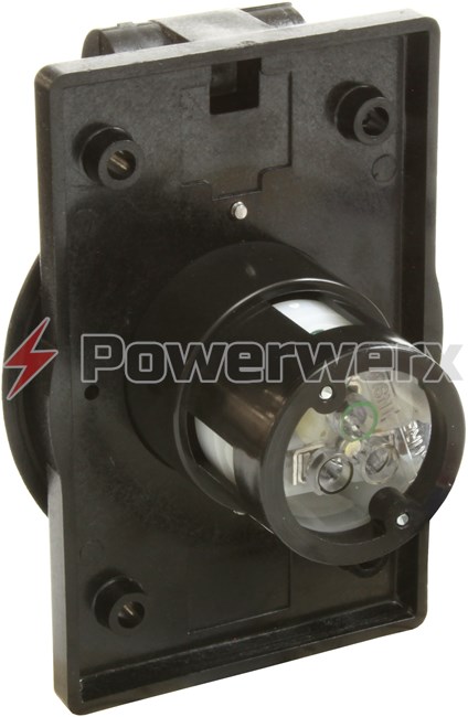 Marinco Manual AC Receptacle Inlet 120VAC, 20A, Water Tight, Black ...