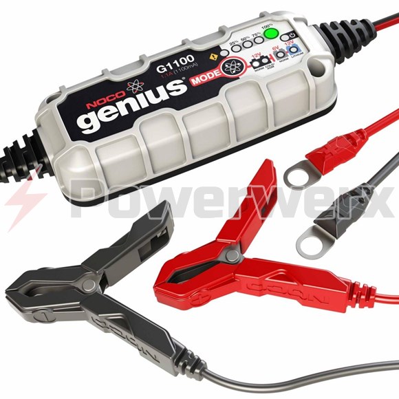 NOCO Genius G1100 6V/12V 1.1 Amp Smart Battery Charger and Maintainer ...