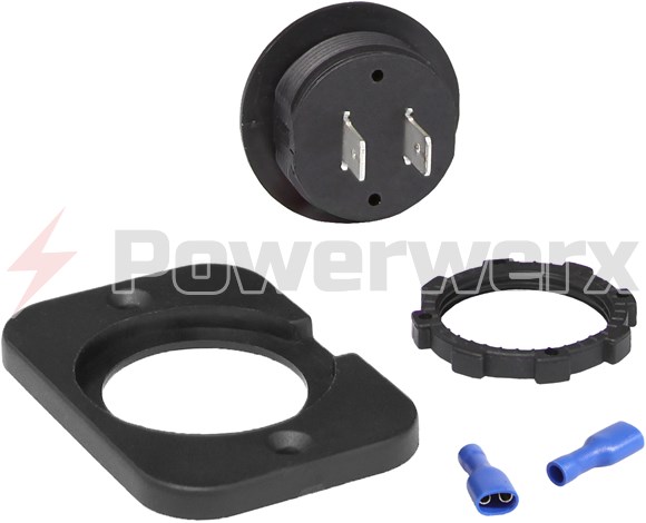 Powerwerx Panel Mount Digital Blue Volt Meter for 12/24V Systems ...