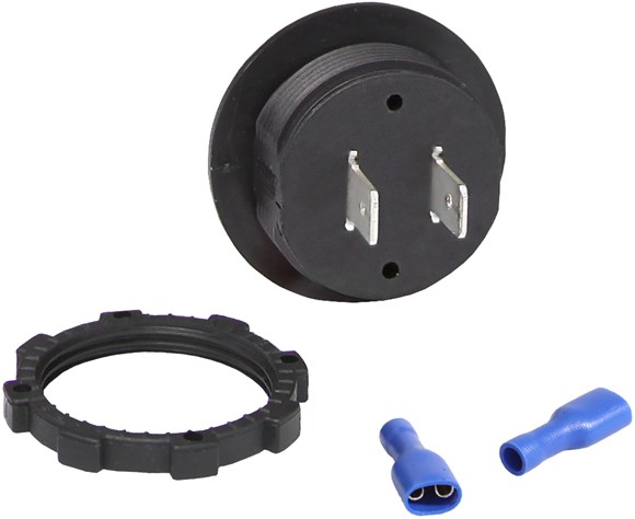 Powerwerx Panel Mount Waterproof Digital Green Volt Meter for 12/24V ...