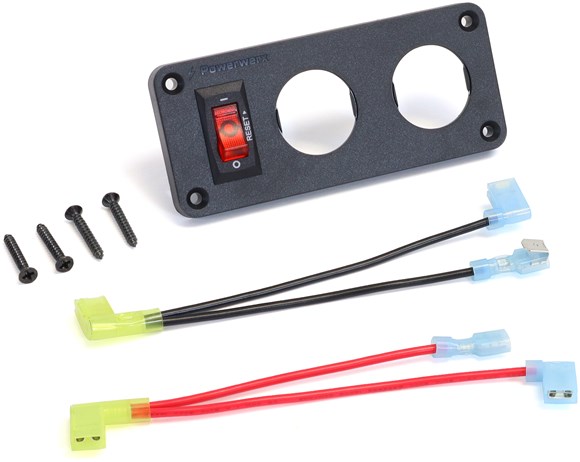 Powerwerx PanelPlateSW2 Blank Panel 2 Position with Circuit Breaker and ...