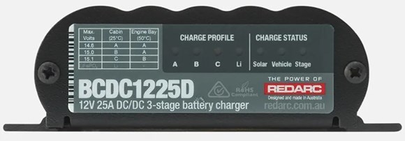 REDARC BCDC1225D Dual Input 25A In-Vehicle DC-to-DC Battery Charger ...