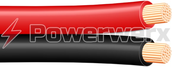 Red/Black Bonded Zip Cord Easy ID Low Voltage Cable | Powerwerx