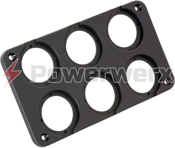 Six Hole Panel Mounting Plate | Powerwerx